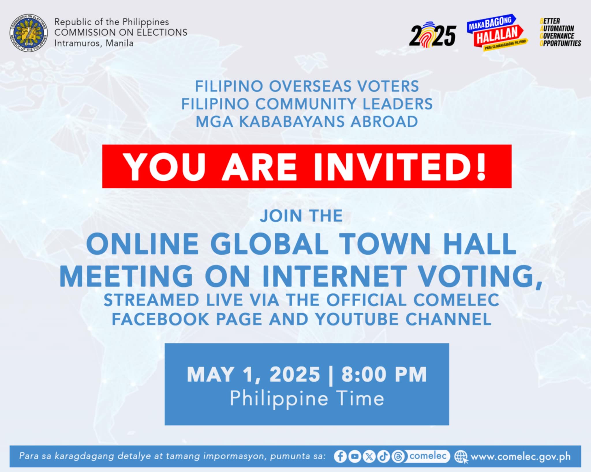 ONLINE GLOBAL TOWNHALL MEETING PATUNGKOL SA ONLINE O INTERNET VOTING ...