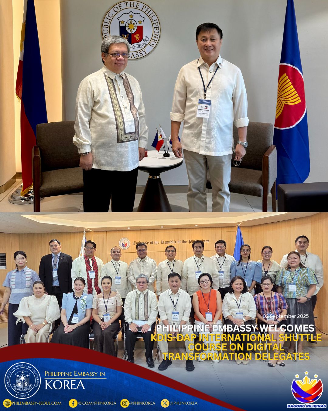 PHILIPPINE EMBASSY WELCOMES KDIS-DAP INTERNATIONAL SHUTTLE COURSE ON ...